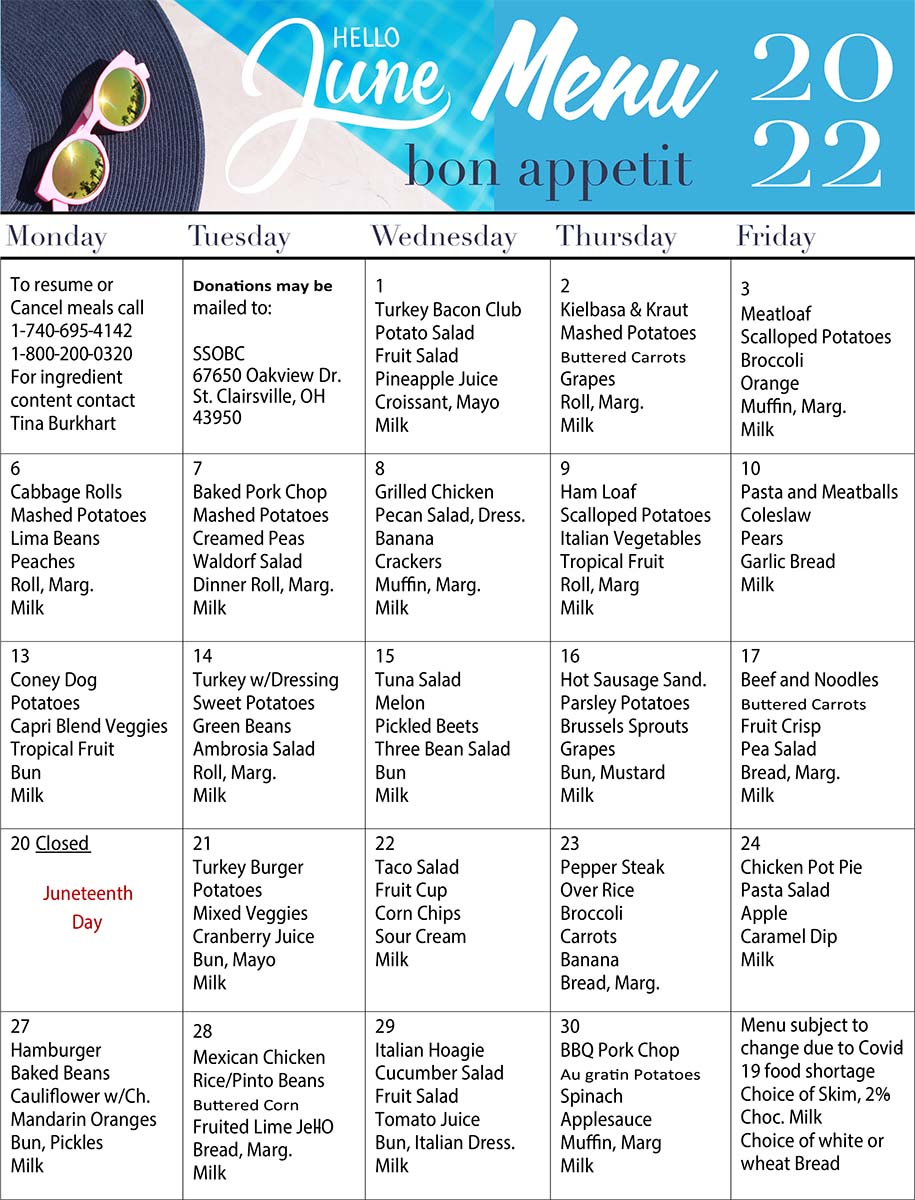 Nutrition Services – Senior Services Belmont County